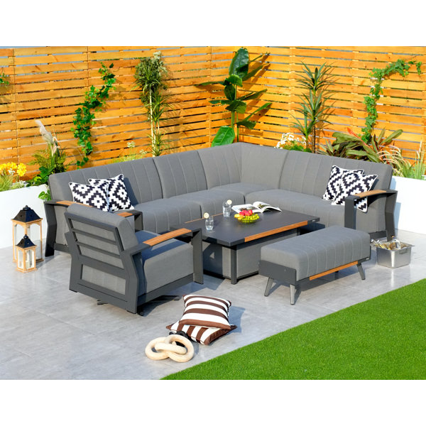 George Oliver Keylan 7 - Person Outdoor Seating Group with Cushions | Wayfair